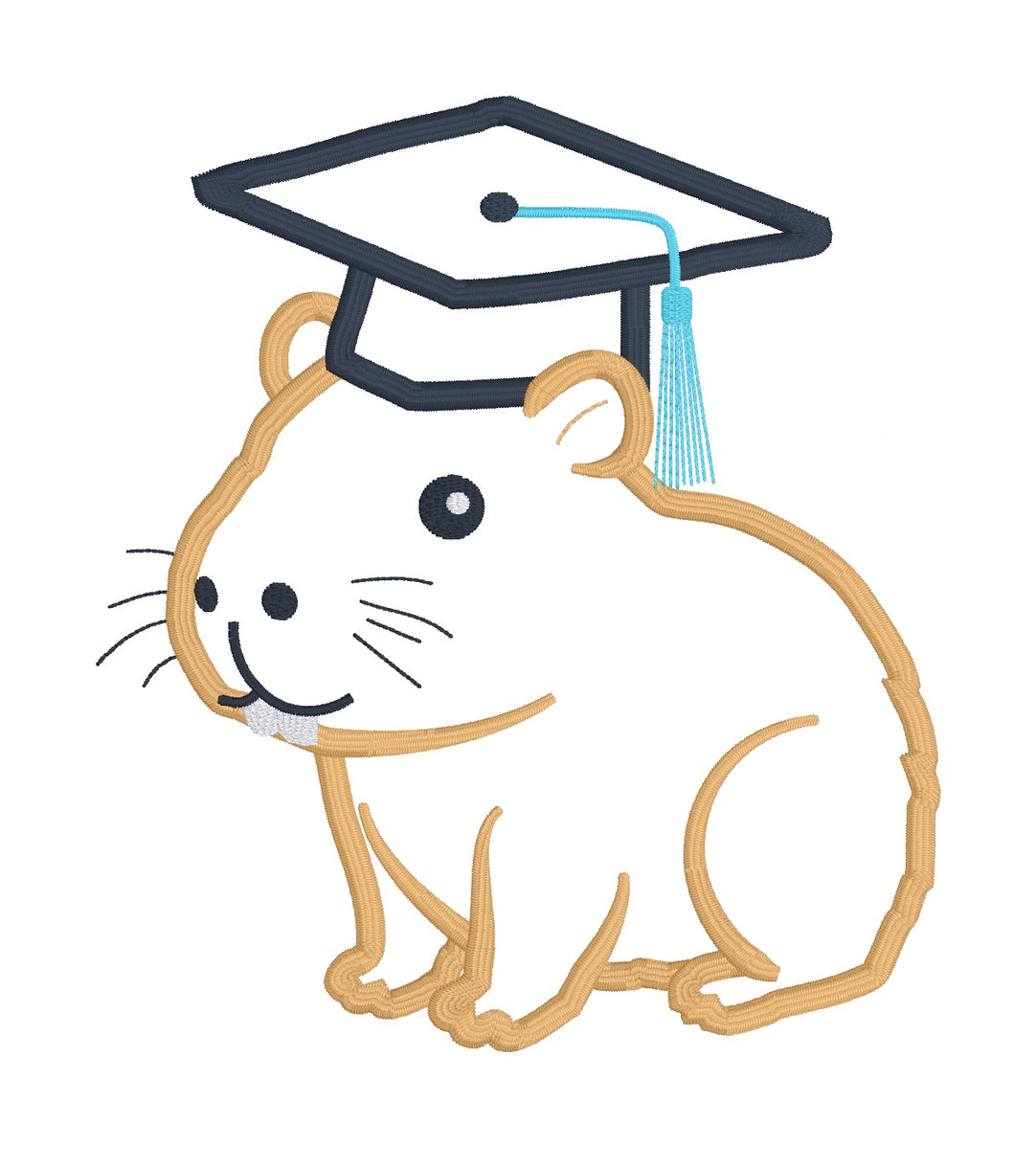 Capybara Graduate Applique Embroidery design – Snuggle Puppy Applique