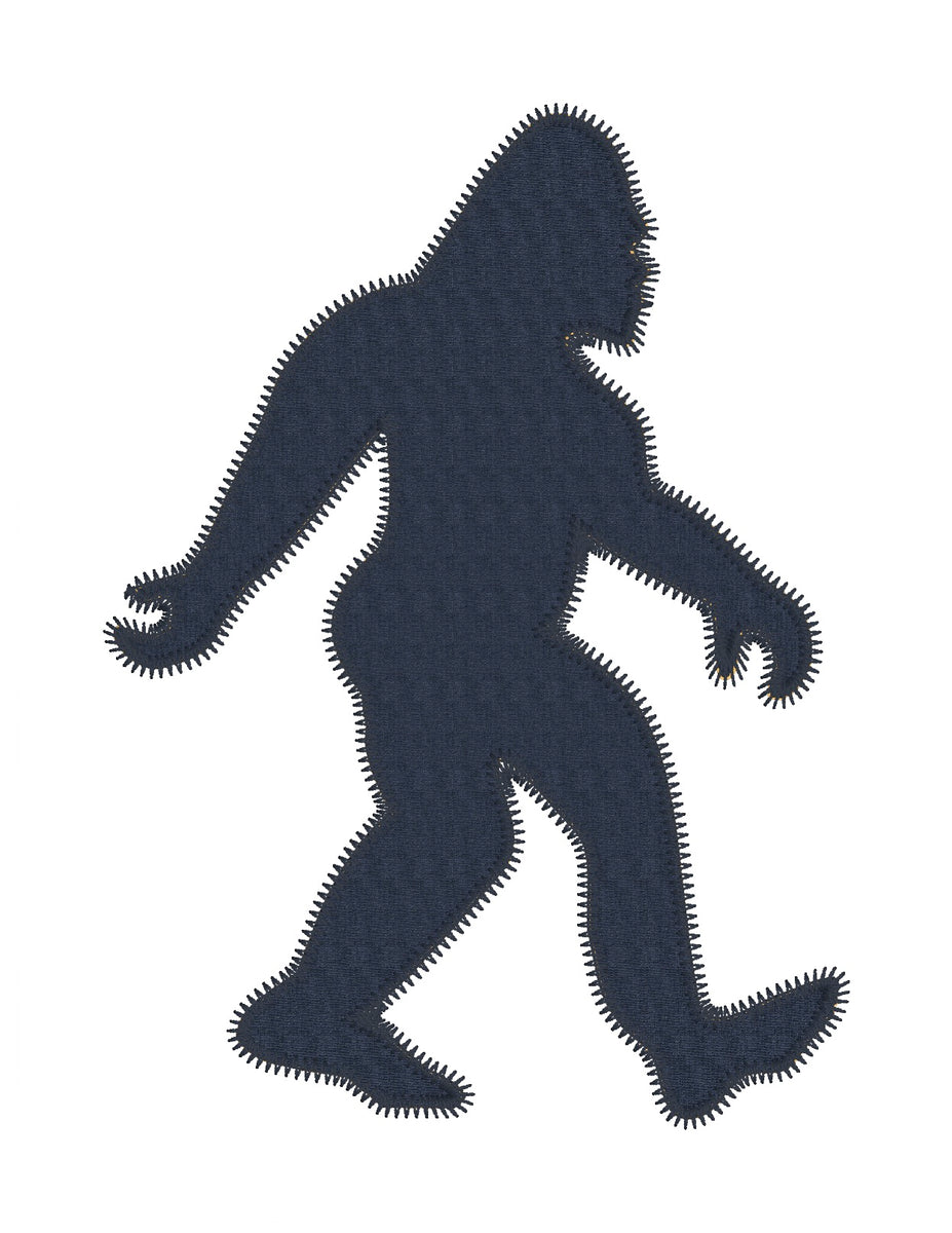 Sasquatch Bigfoot Zigzag applique Embroidery Design – Snuggle Puppy ...