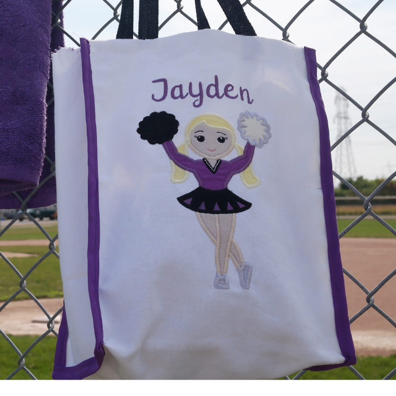 Cheerleader Applique Embroidery Design – Snuggle Puppy Applique