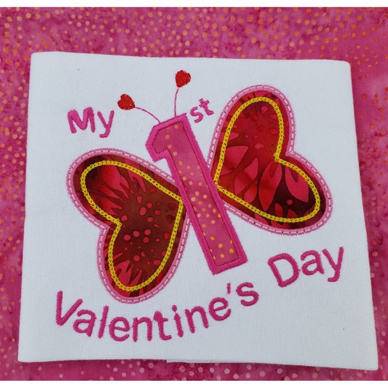 Baby's first Valentine's Day Applique Embroidery Design – Snuggle Puppy ...
