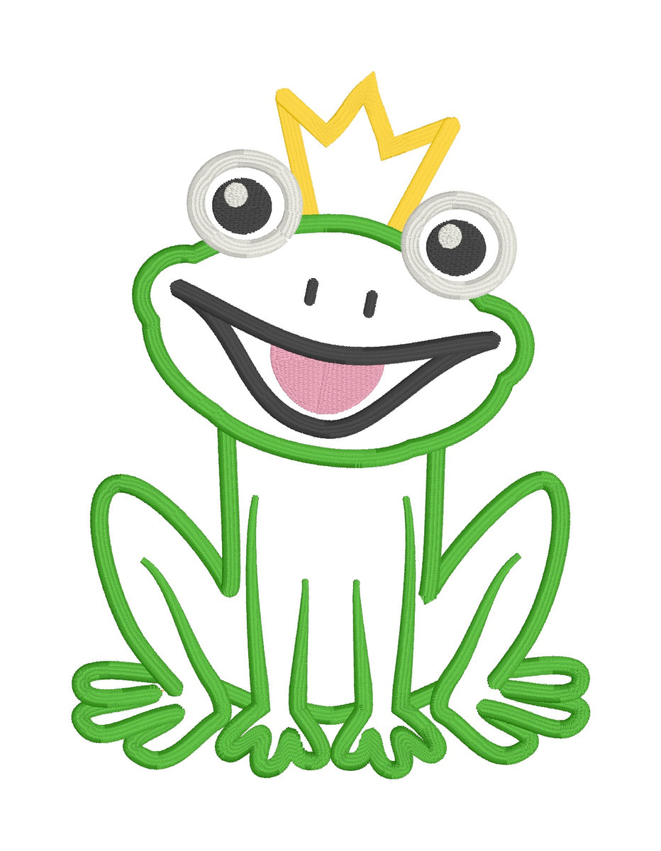 Frog Prince Spring applique embroidery deisgn – Snuggle Puppy Applique