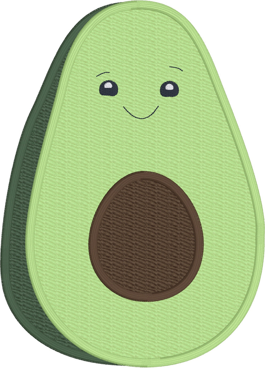 Happy Avocado Applique Embroidery Design – Snuggle Puppy Applique