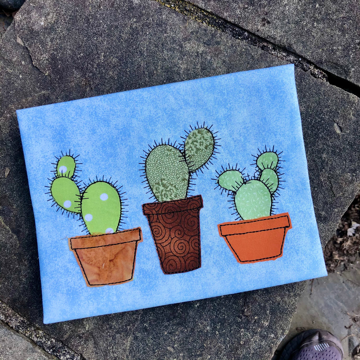 Cacti Trio Bean Stitch Applique – Snuggle Puppy Applique
