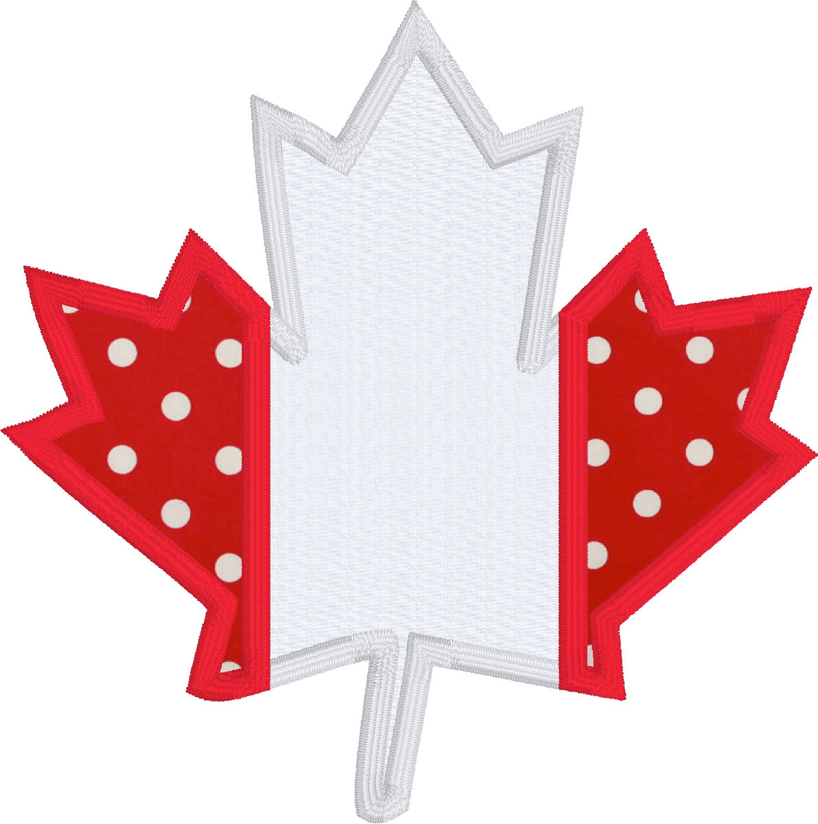 Maple Leaf Canada Day Applique Embroidery Design – Snuggle Puppy Applique