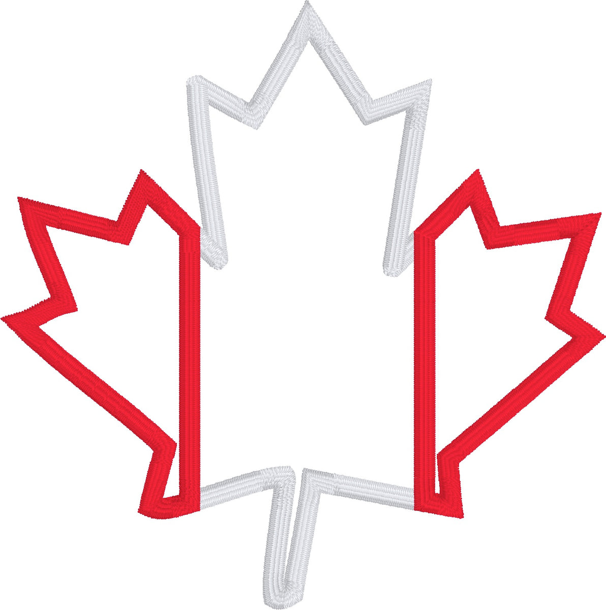 Maple Leaf Canada Day Applique Embroidery Design – Snuggle Puppy Applique