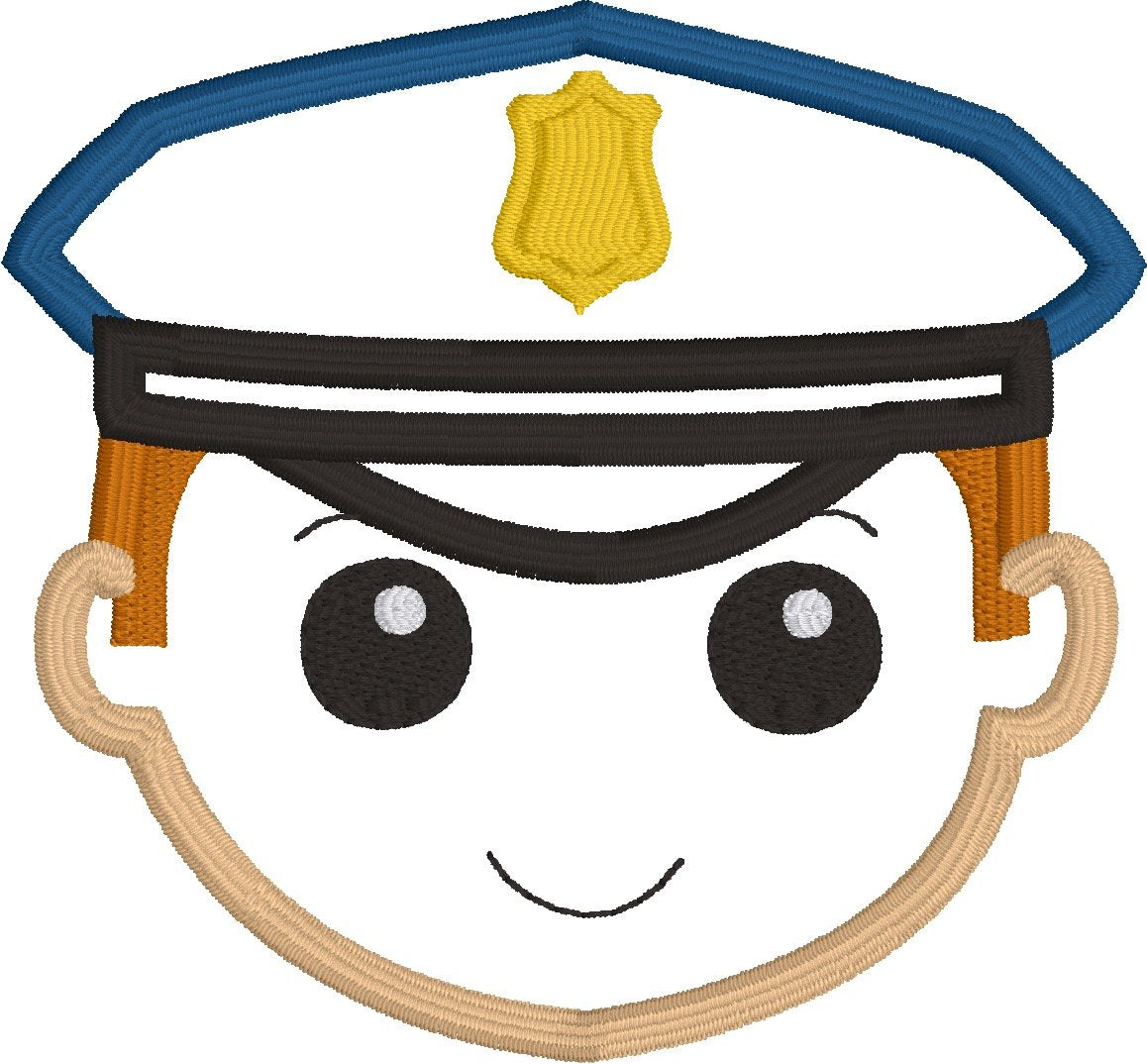 Police Officer Cop Applique Embroidery design for use with an ...